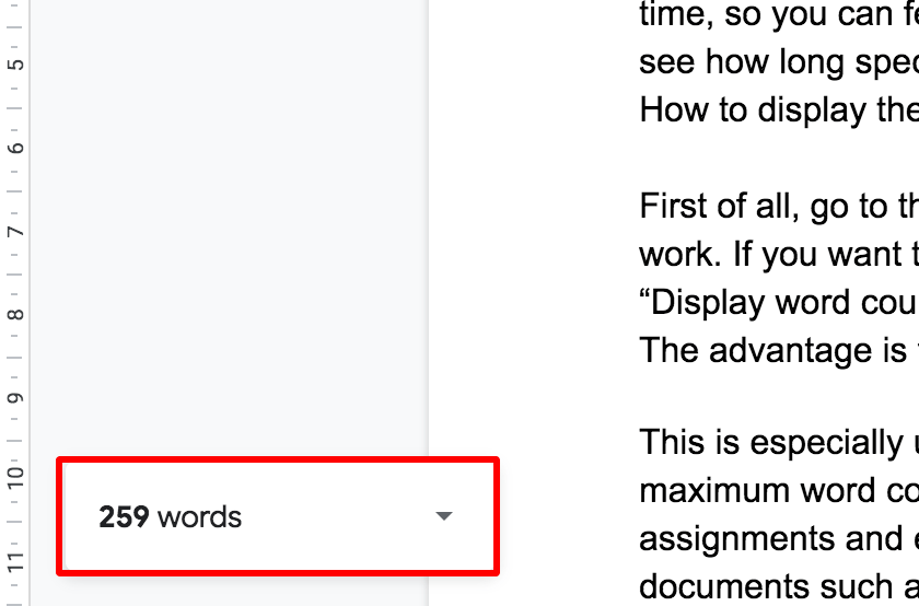 Google Docs Word Count Anabelfl
